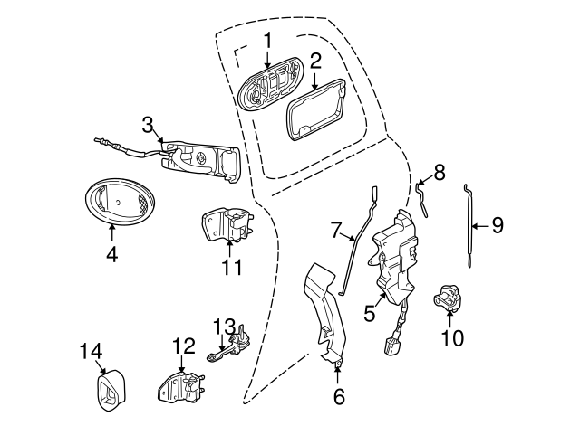 Striker Door Rear X-Type From