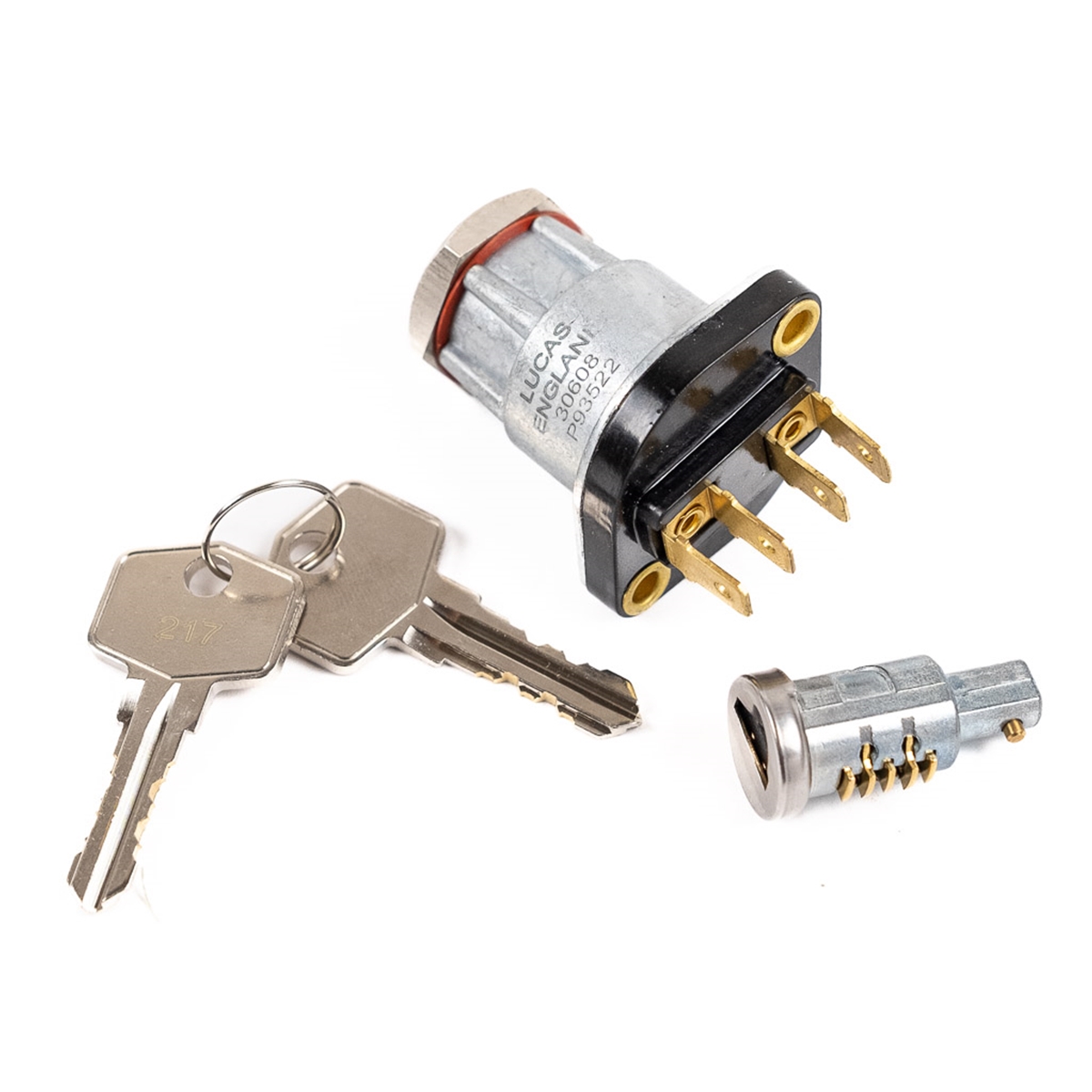 Ignition Switch On/Off with Key and Tumbler, 4-spade