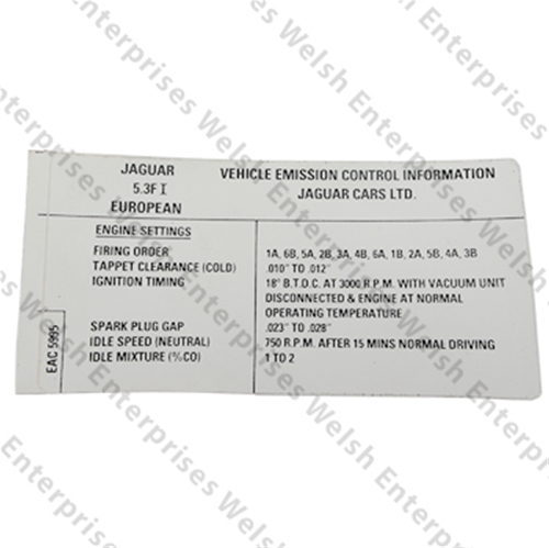 European Emission Decal